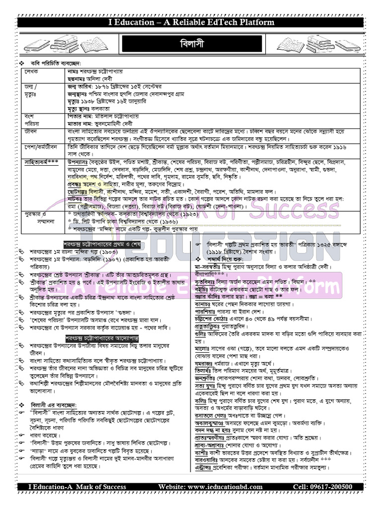 Bangla Full Lect Sheet - Part 2 | PDF