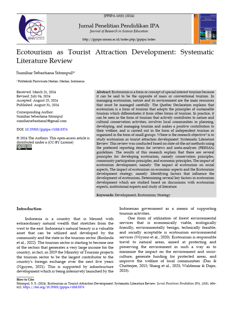 Ecotourism Development Strategies Review | PDF | Tourism | Economies