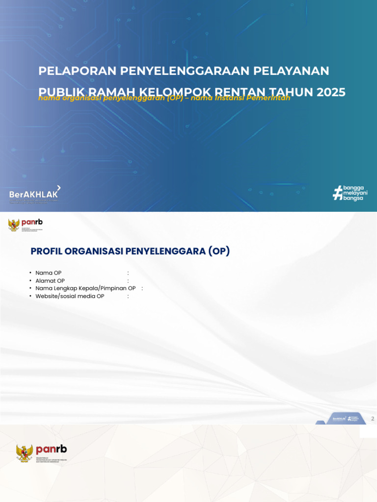 Template Bukti Dukung Monitoring Kelompok Rentan Tahun 2025 | PDF