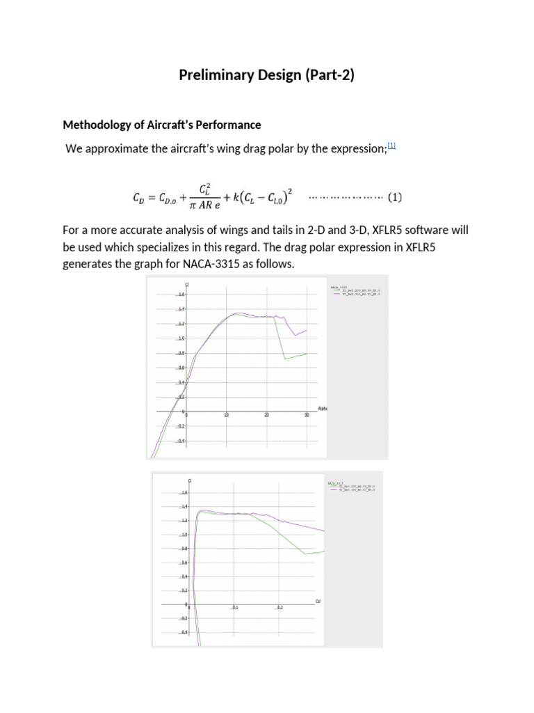 Aircraft Performance Design Methodology | PDF | Drag (Physics) | Wing
