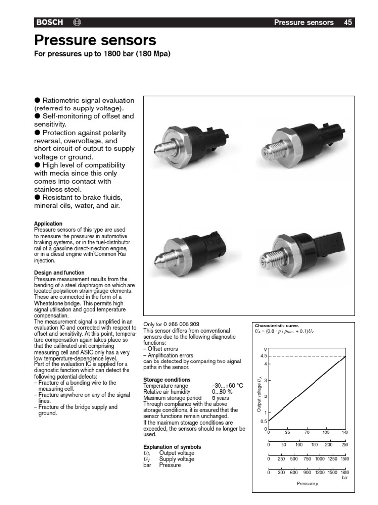 3-Wire Pressure Sensor Overview | PDF | Sensor | Electronics