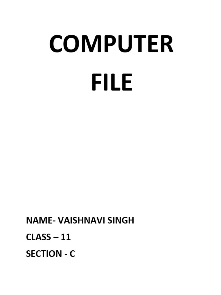 Computer Practical File | PDF