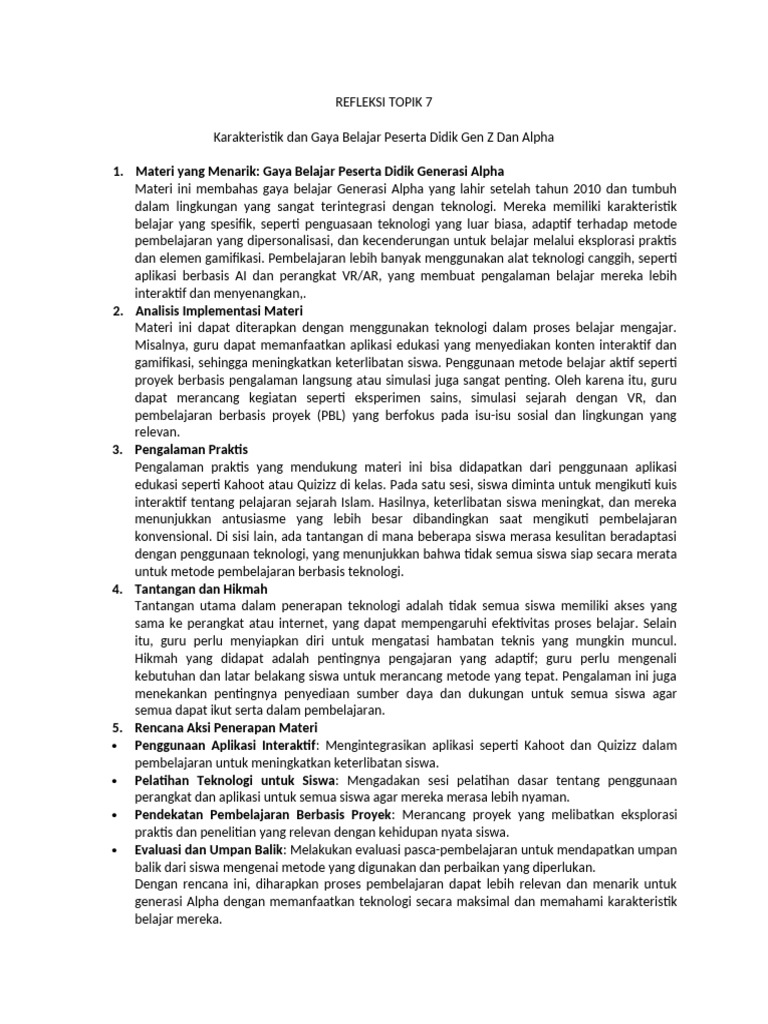 Gaya Belajar Generasi Alpha dan Teknologi | PDF