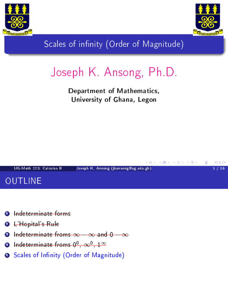 Understanding Scales of Infinity in Calculus | PDF | Norm (Mathematics ...