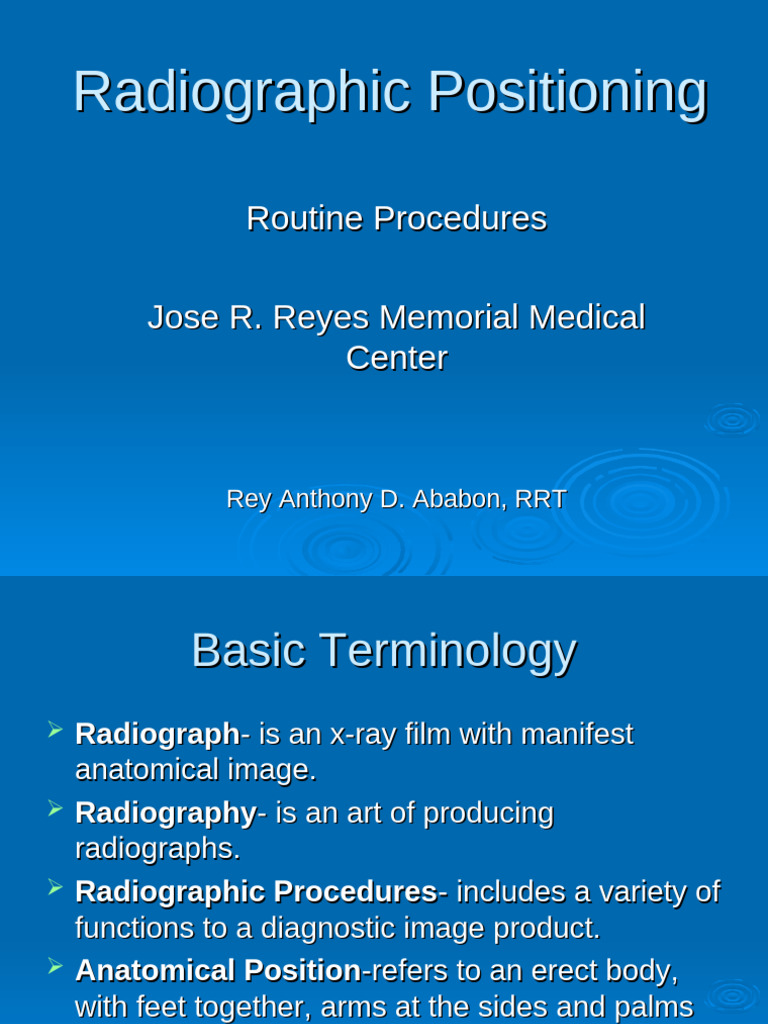 Radiographic Positioning Techniques Guide | PDF | Foot | Human Leg
