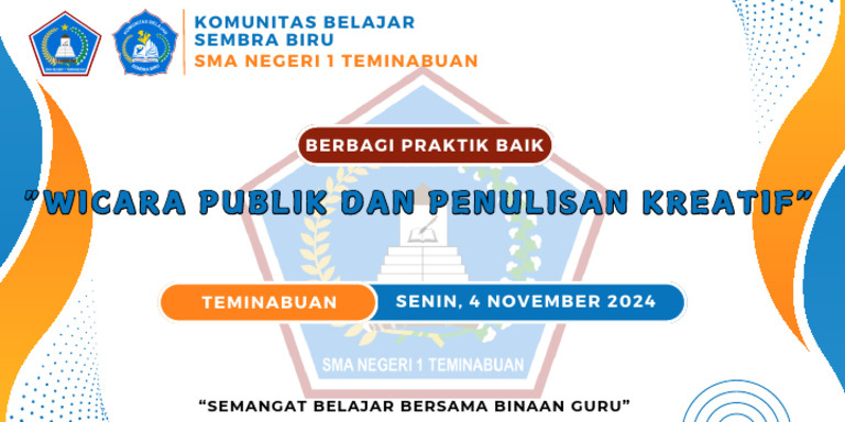 Spanduk Acara Sosialisasi Modern Biru Putih Oranye | PDF