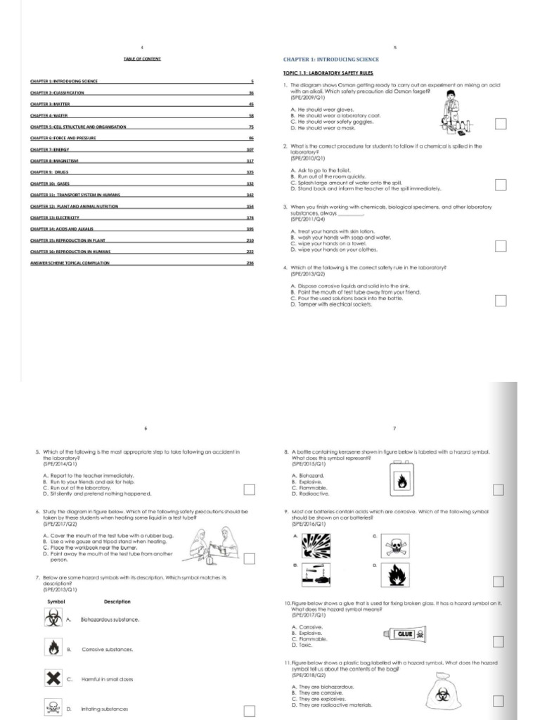 Topic 1 Introducing Science Exam Compile | PDF