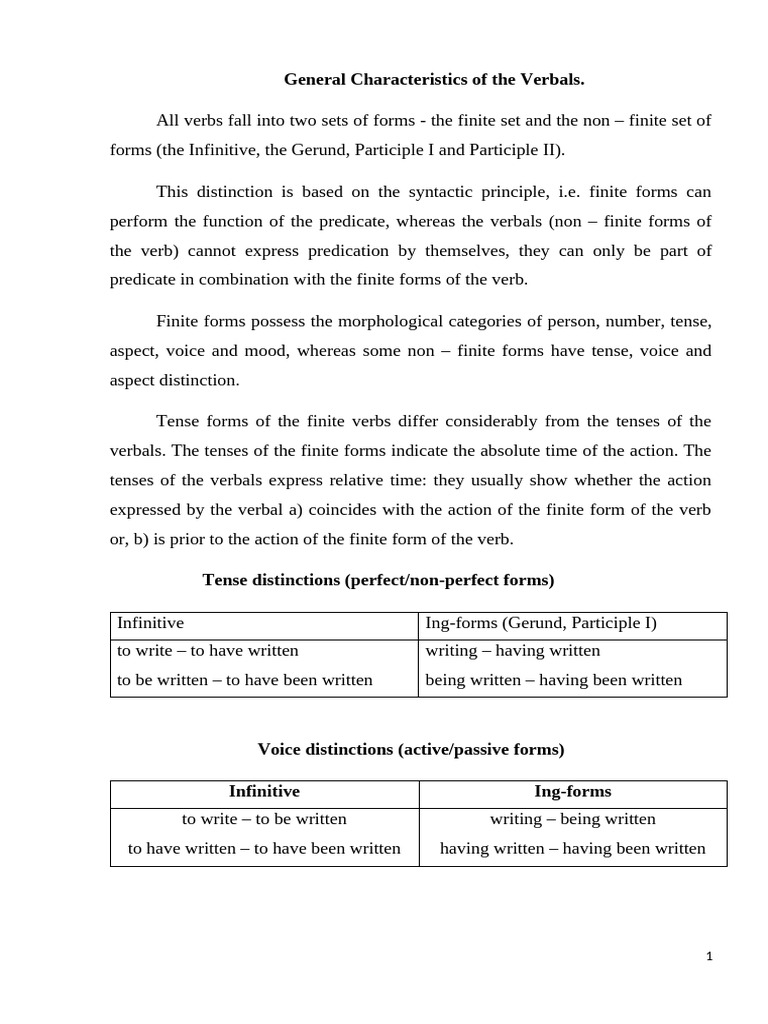 Verbals A.gasparyan | PDF | Grammatical Tense | Verb