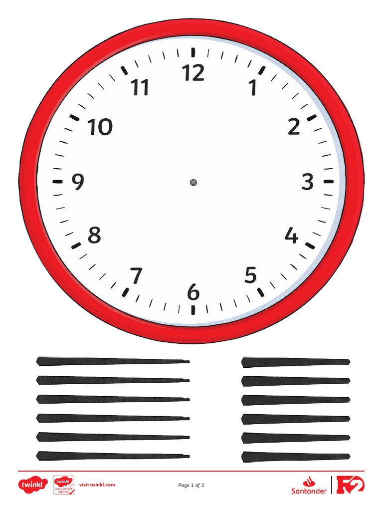 Numbers Game Analogue Clock Flower Labels | PDF