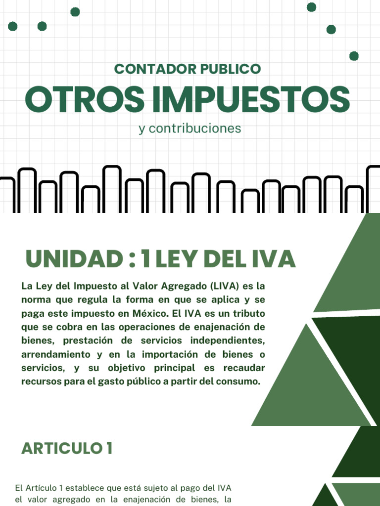 Ley del IVA en México: Claves y Artículos | PDF | Impuesto al valor ...
