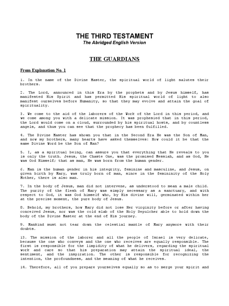 The Third Testament | Download Free PDF | Soul | Jesus