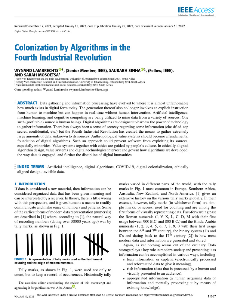Colonization by Algorithms in The Fourth Industrial Revolution | PDF ...