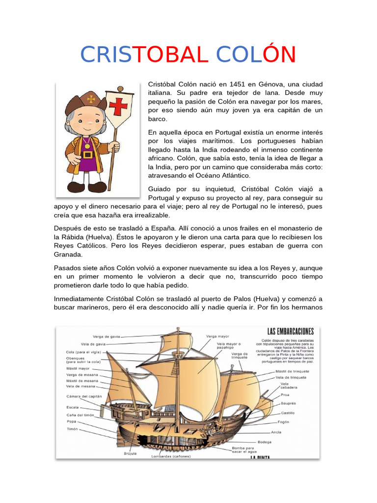 Cristobal Colon | PDF | Cristobal colon | Edad del descubrimiento