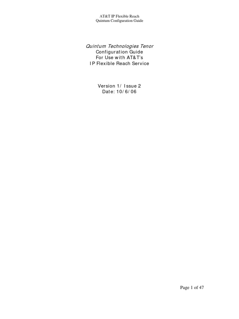Quintum Configuration Guide DX | PDF | Voice Over Ip | Session ...