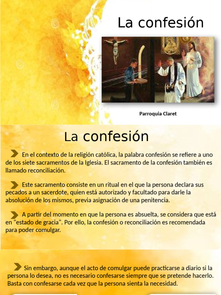 Sacramento de La Confesión | PDF | Rituales religiosos | Adoración ...