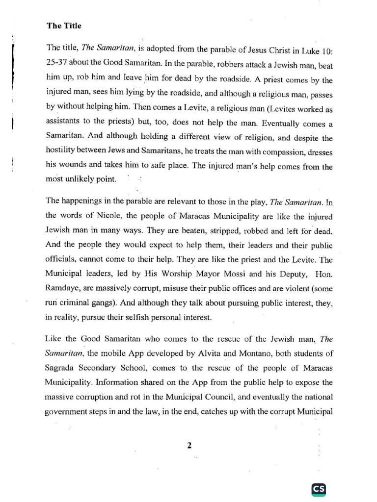 Samaritan Notes PDF Download Guide | PDF