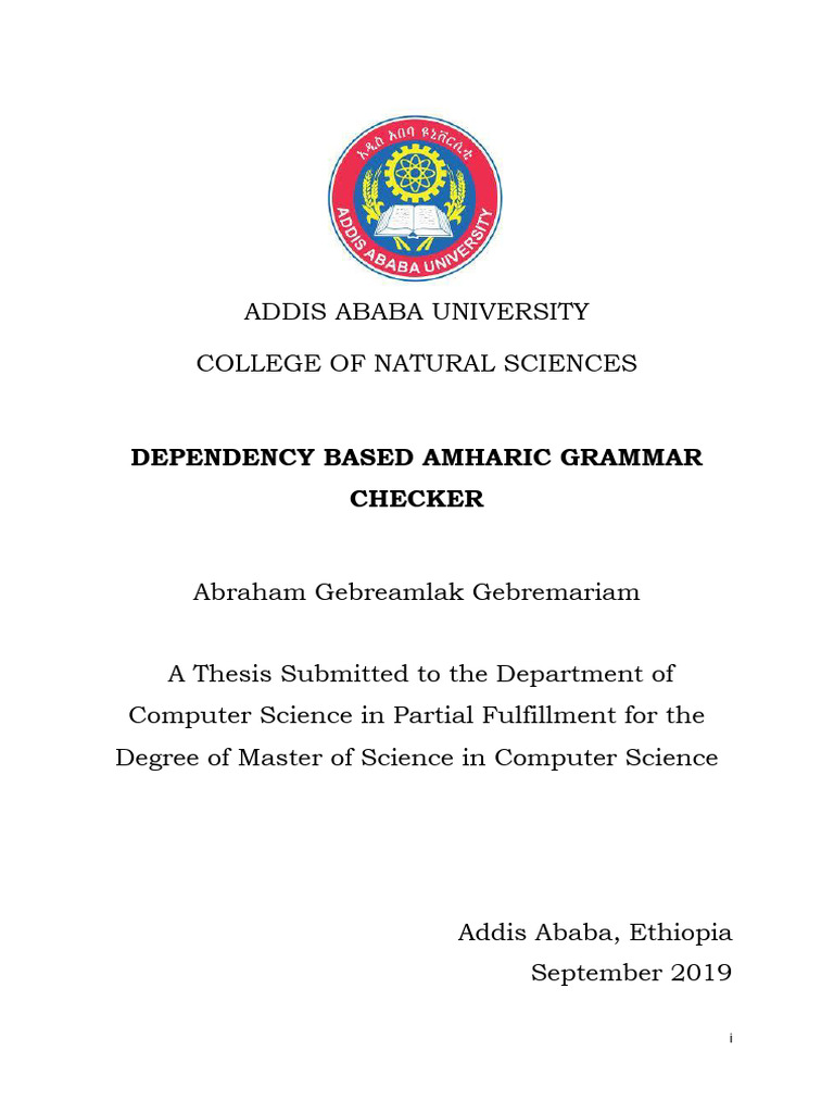 Abraham Gebreamlak 2019 | PDF | Parsing | Phrase