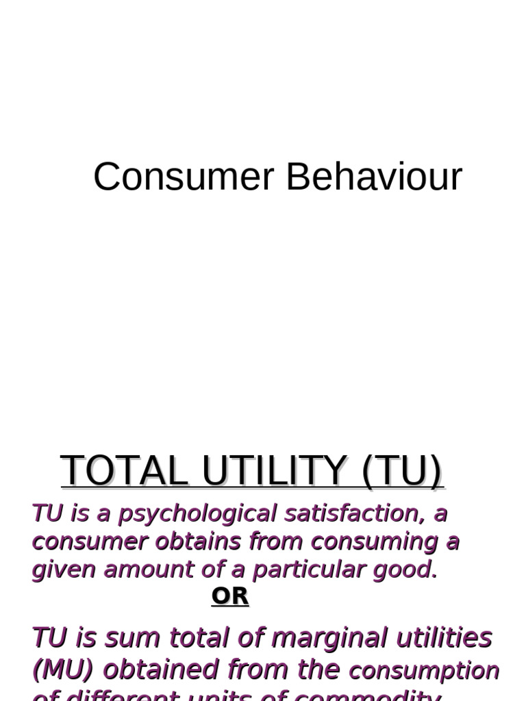Understanding Total and Marginal Utility | PDF | Demand | Elasticity ...