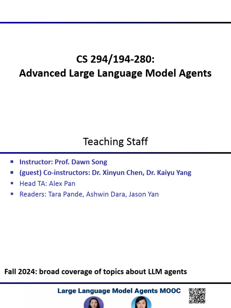 LLM Agents Berkeley Intro Sp25 | PDF | Artificial Intelligence ...