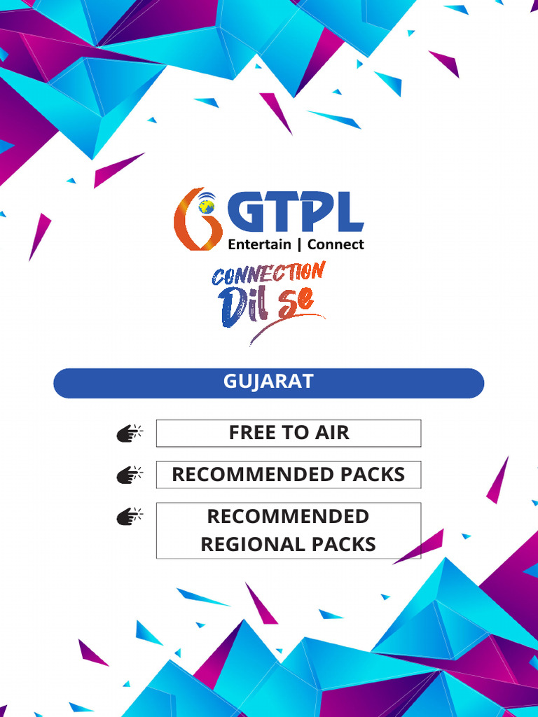 GTPL Recommended Channel Packs 2025 | PDF | Pay Television | Broadcasting