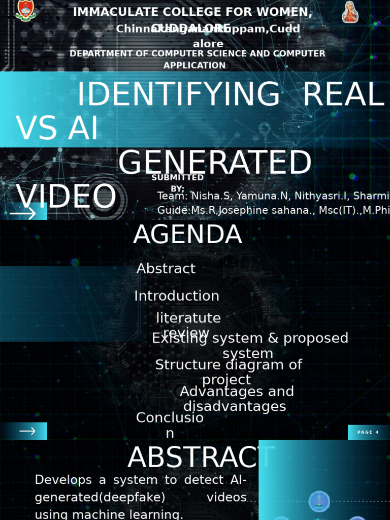 Detecting Real vs AI-Generated Videos | PDF | Artificial Intelligence ...