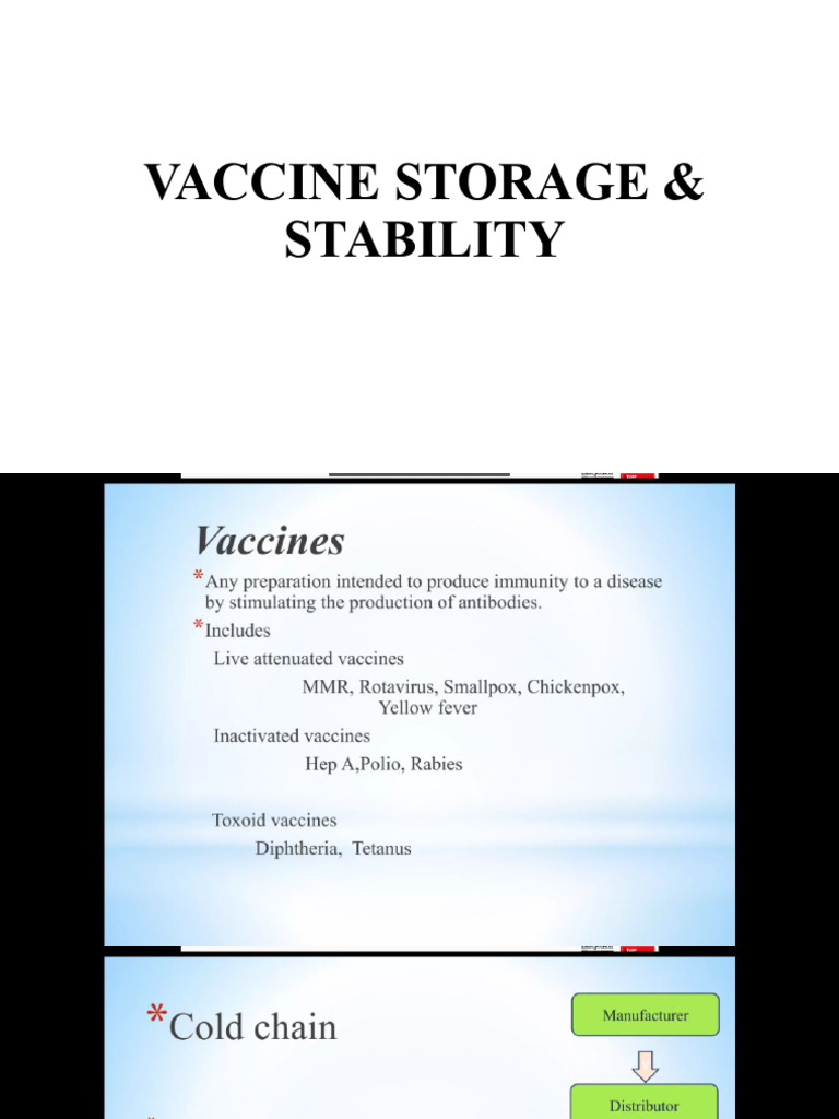 Vaccine Storage - Stability | PDF