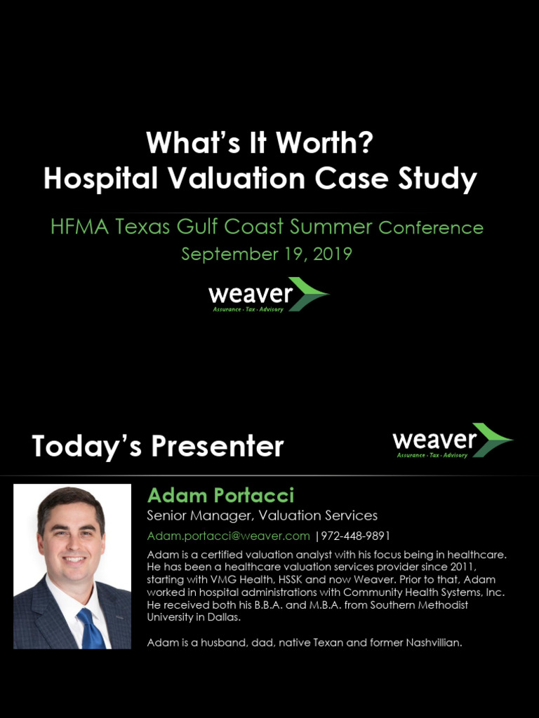 Hospital Valuation Case Study Overview | PDF | Depreciation | Money