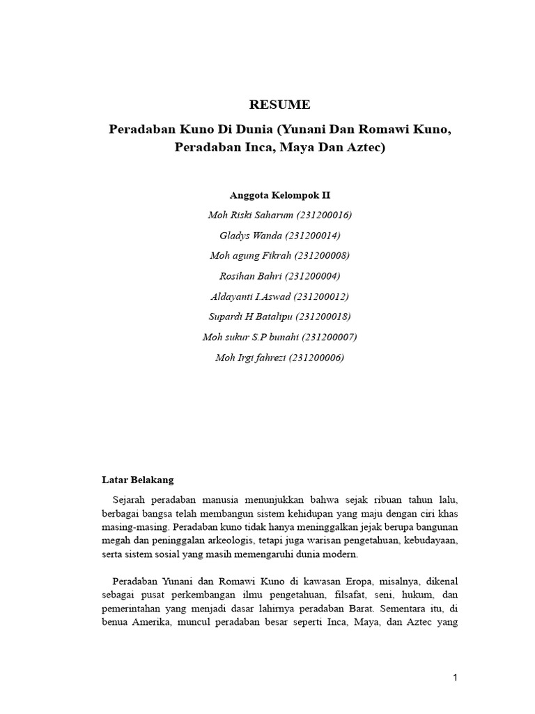 Resume Kelompok II | PDF