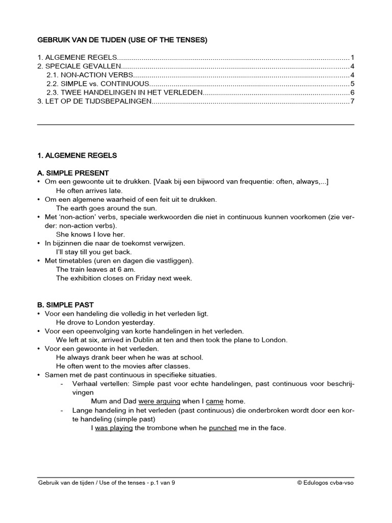13b Grammar Use Tenses | PDF