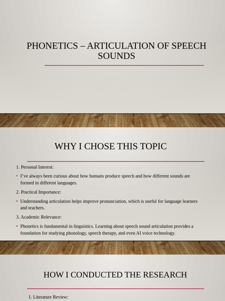 Understanding Speech Sound Articulation | PDF