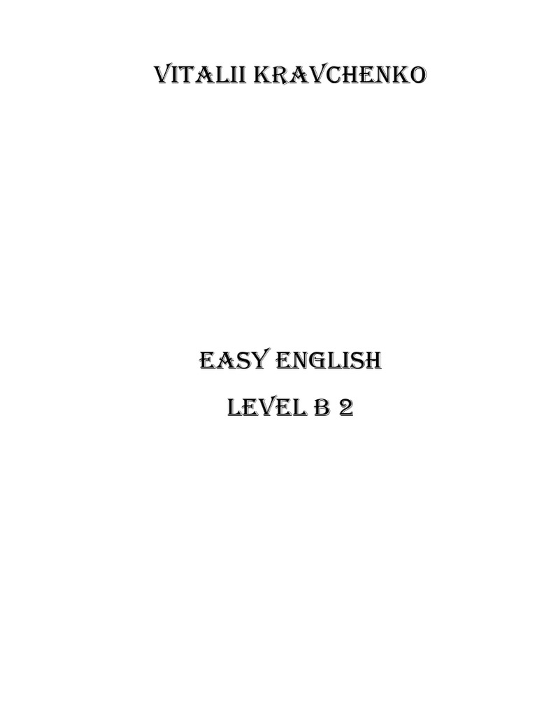 Easy English Level B2 For Print | PDF