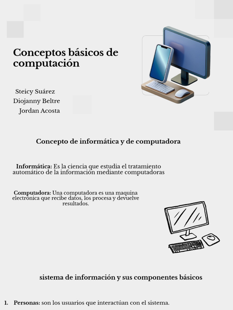 Conceptos Básicos de Computación PDF | PDF | Informática | Hardware de ...