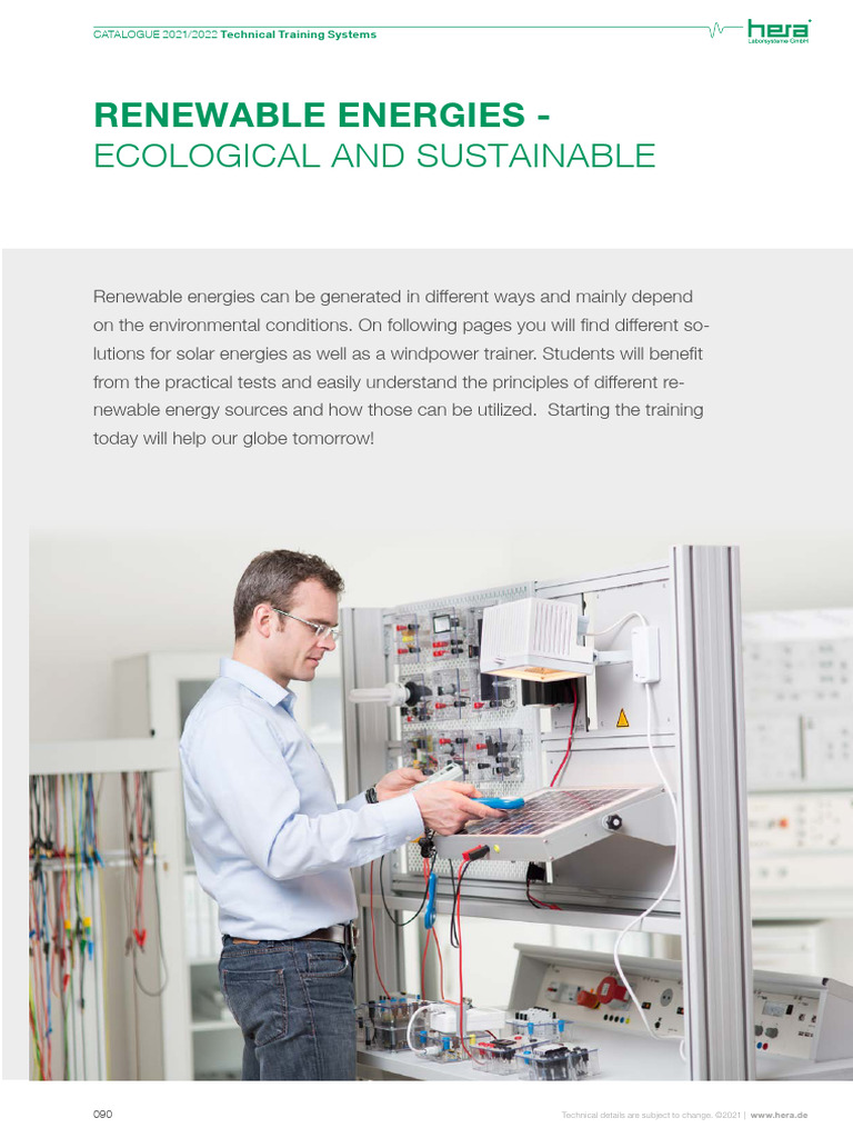 Renewable Energy Training Systems Catalog | PDF | Photovoltaics ...