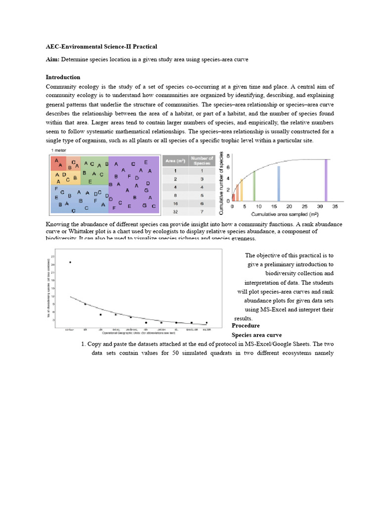 Practical 2 | PDF | Ecology | Species