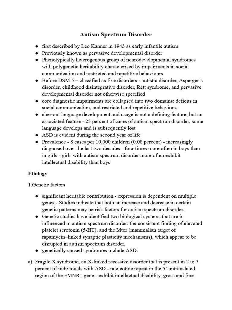 Understanding Autism Spectrum Disorder | PDF | Autism | Asperger Syndrome