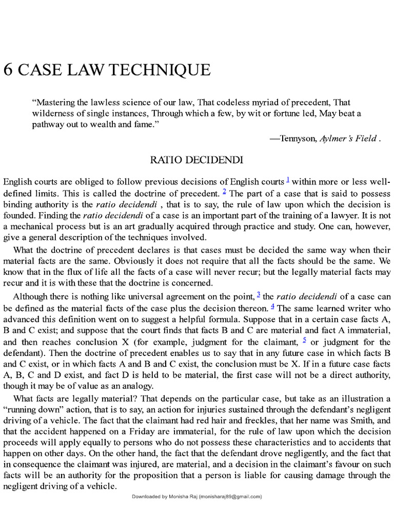 Case Law Technique | PDF