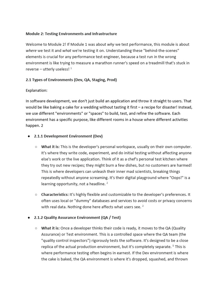 Module 2 Testing Environments and Infrastructure | PDF | World Wide Web ...
