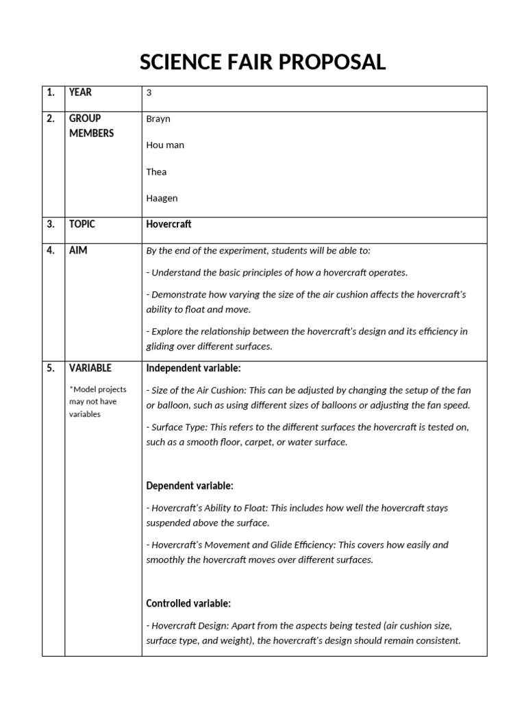 Science Fair Report Y3 GROUP 1 SK | PDF | Balloon | Friction