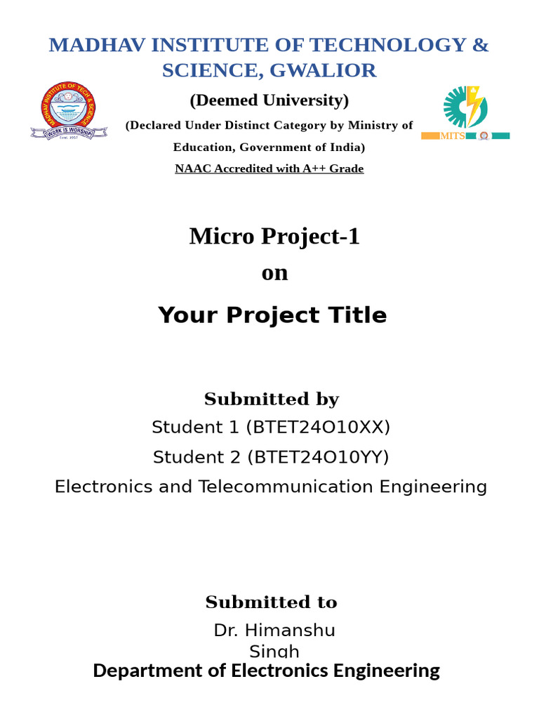 Sample File For Micro - Project 1 | PDF