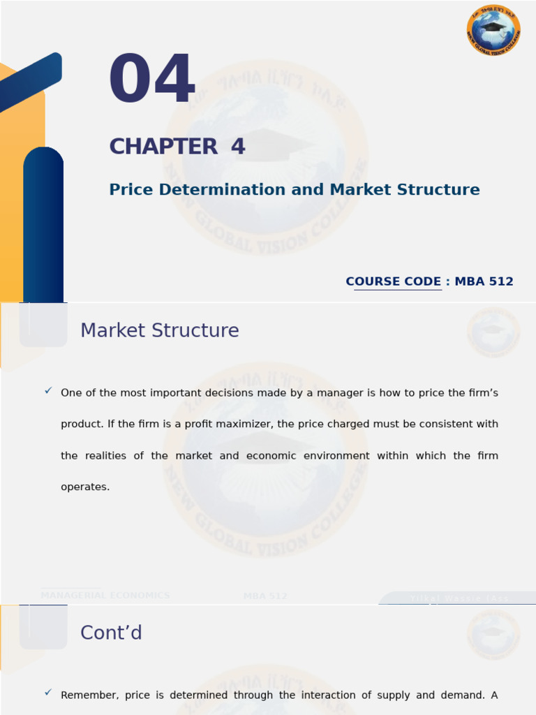Managerial Economics Chapter 4 Pptx Edited Pdf Oligopoly Perfect