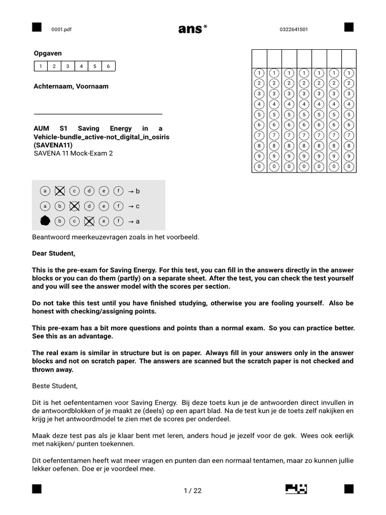 Savena 11 Mock-Exam 2 | PDF