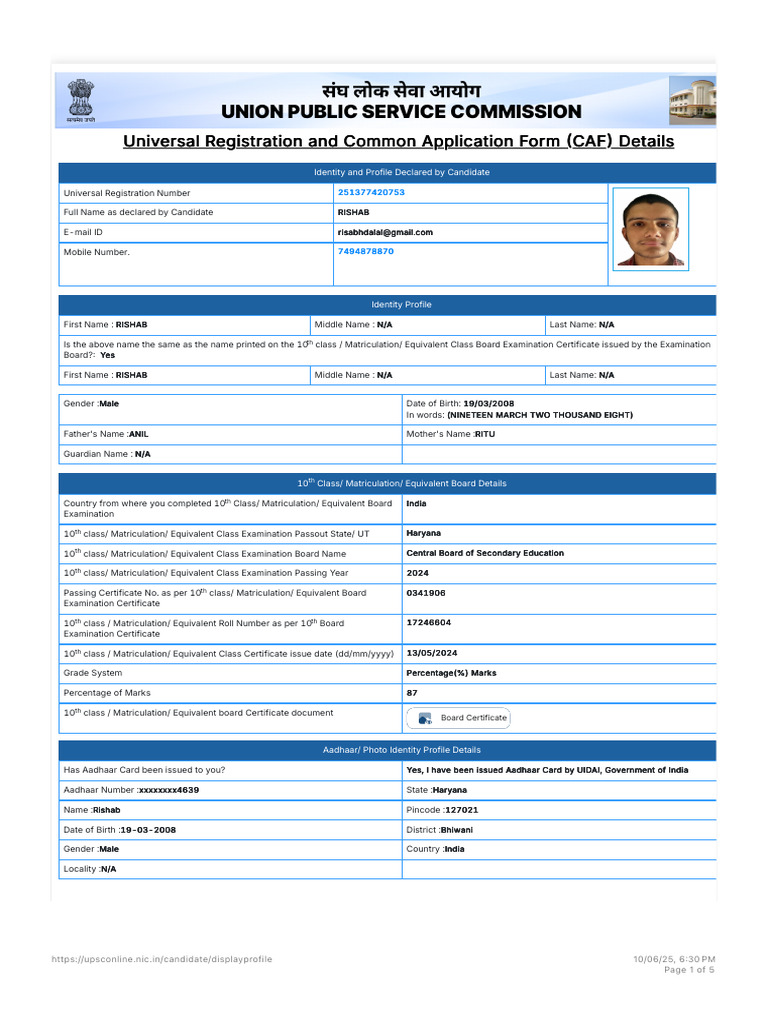 Complete CAF Profile - Tue Jun 10 2025 18-30-29 GMT+0530 (India ...