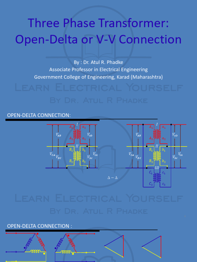Open-Delta Connection in 3-Phase Transformers | PDF | Manufactured ...
