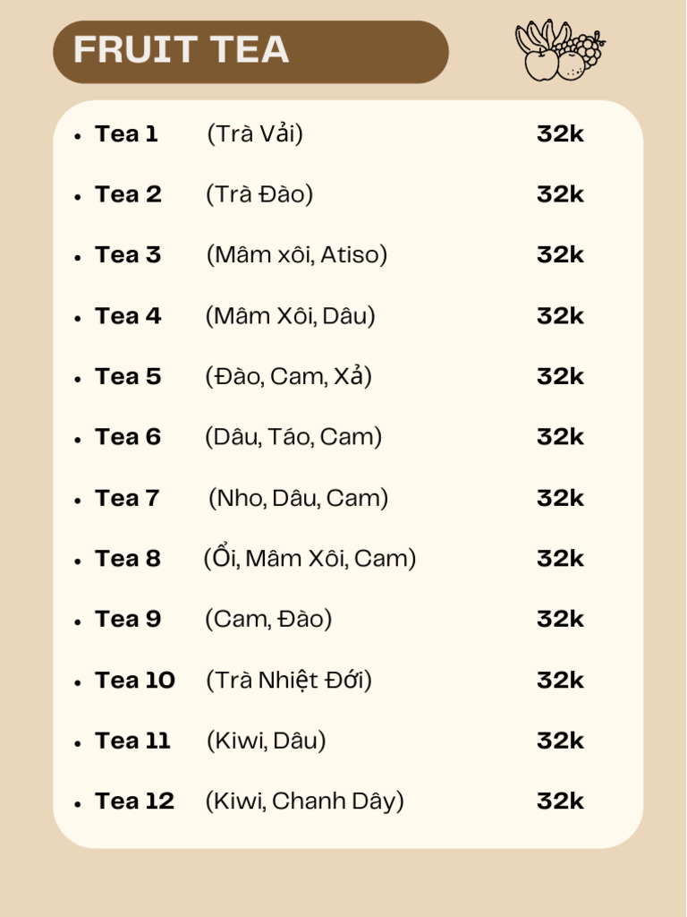 Menu in Treo Quầy | PDF
