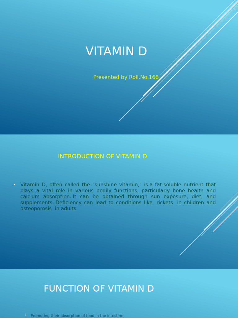 Understanding Vitamin D: Functions & Sources | PDF