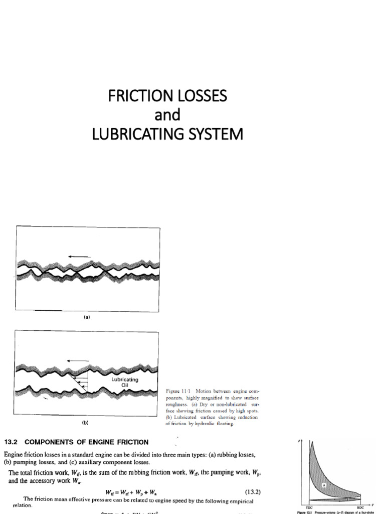 Engine Friction and Lubrication Systems | PDF | Lubricant | Piston