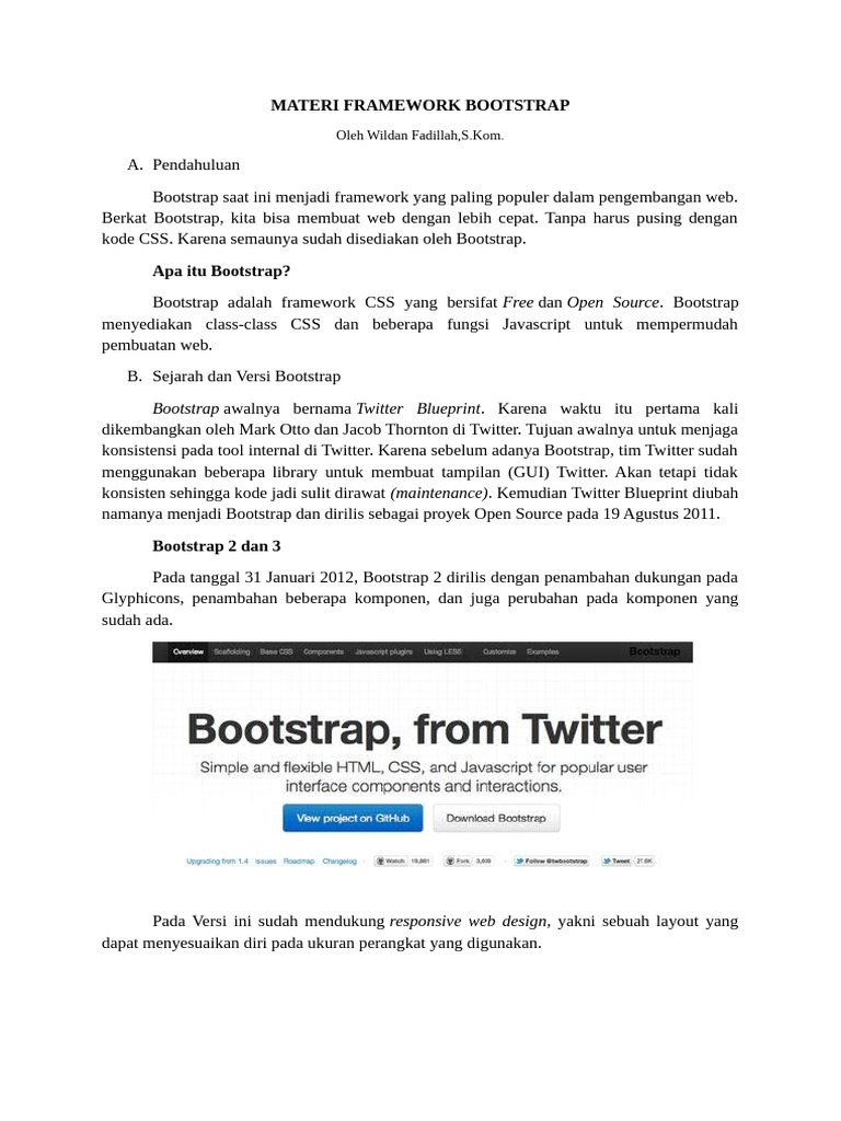 Materi Framework Bootstrap | PDF