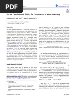TCID50 Assay Protocol and Calculation | PDF | Virology | Microbiology