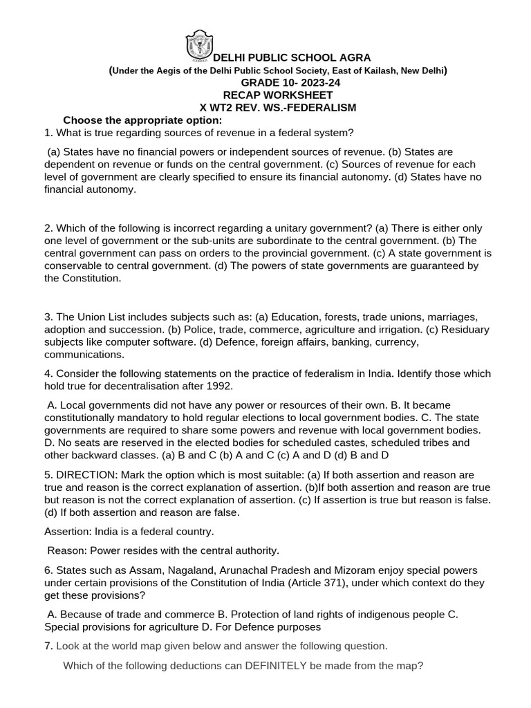 X Wt2 Xrev - Ws.federalism | PDF | Government | Governance