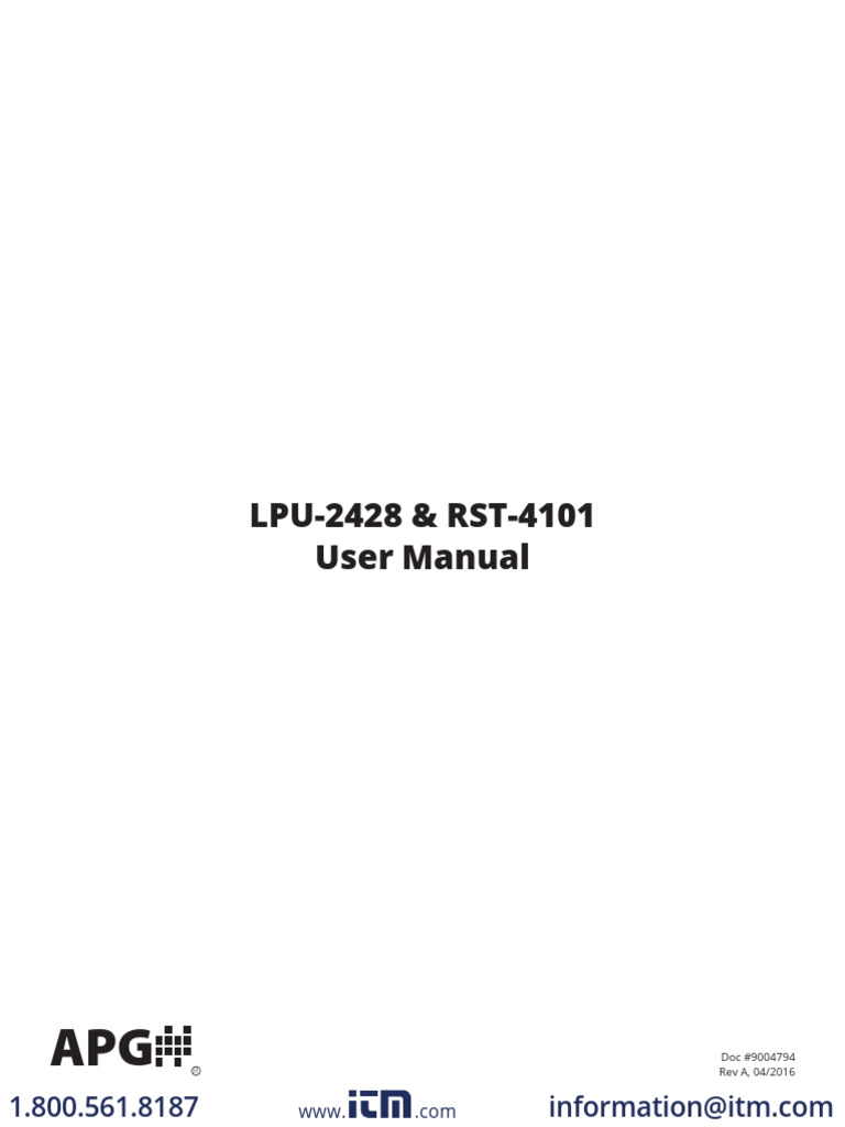 Lpu 2428 Manual | PDF